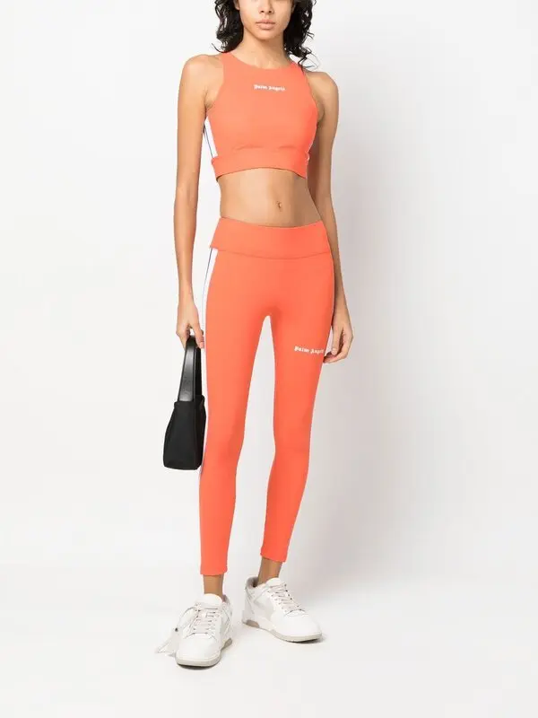 Palm Angels Logo-print Leggings - Orange