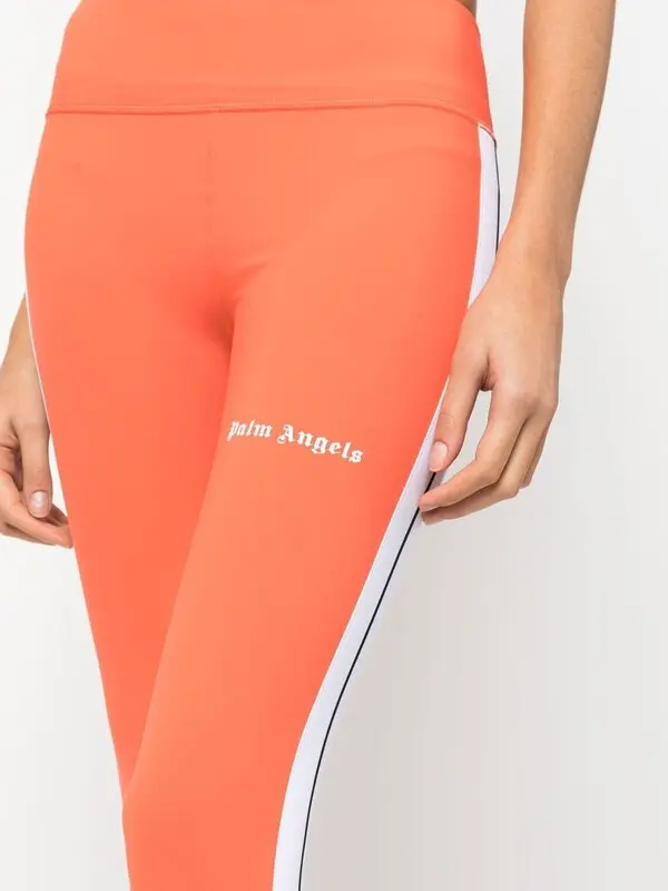 Palm Angels Logo-print Leggings - Orange