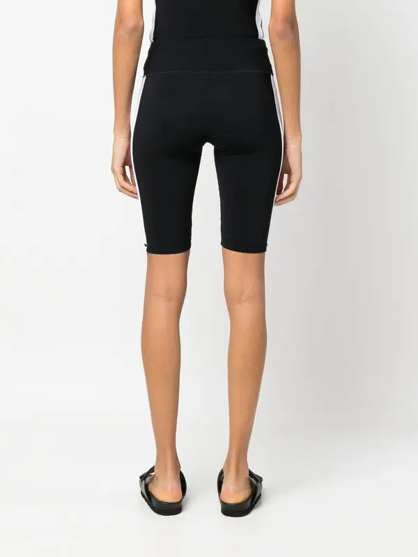 Palm Angels Side-stripe Cycling Shorts - Black