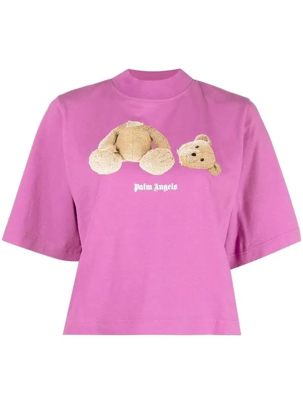 Palm Angels Teddy Bear-print T-shirt - Purple