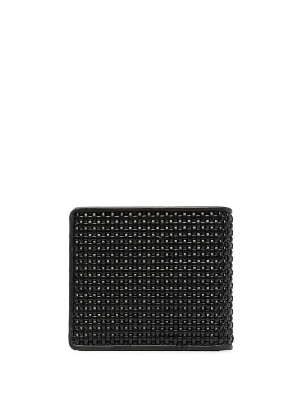 Zegna Logo-detail Woven Leather Wallet