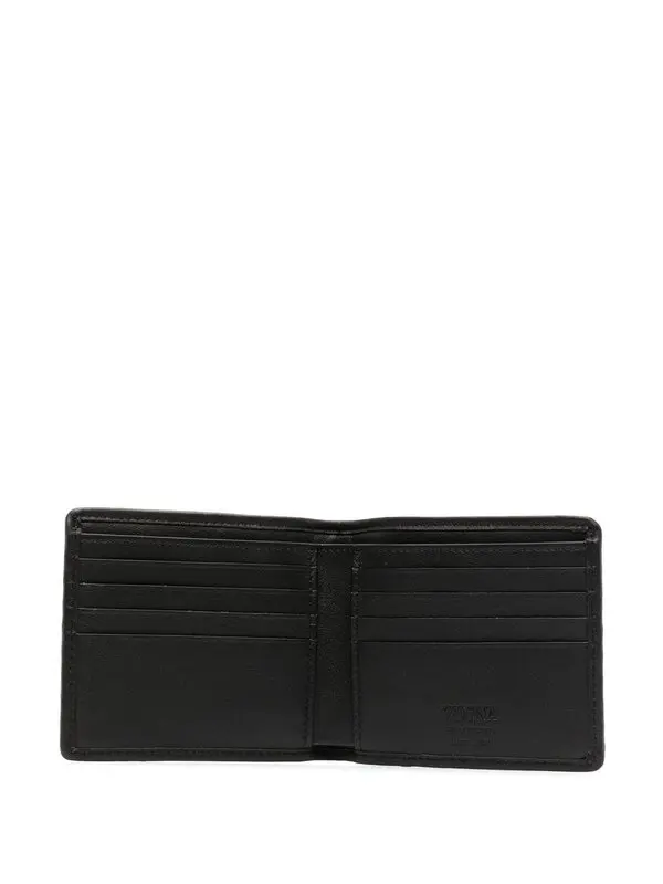 Zegna Logo-detail Woven Leather Wallet