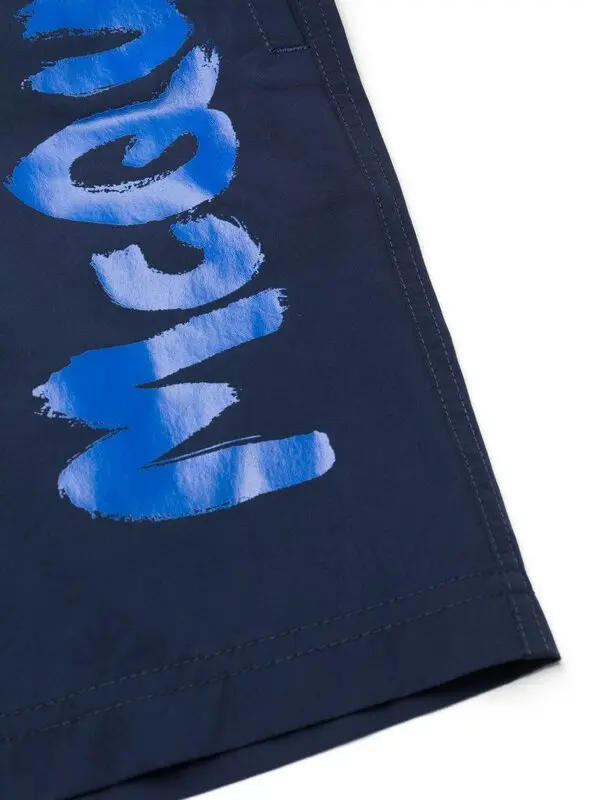 Alexander McQueen Logo-print Swim Shorts - Blue