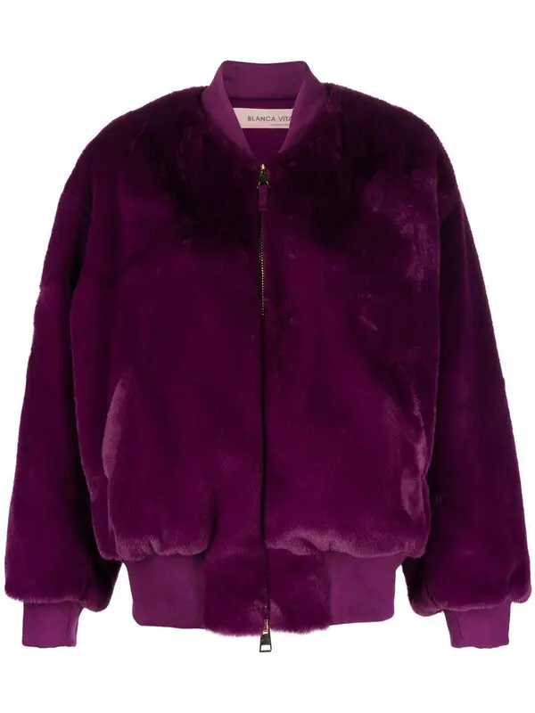 BLANCA VITA Faux-fur Bomber Jacket