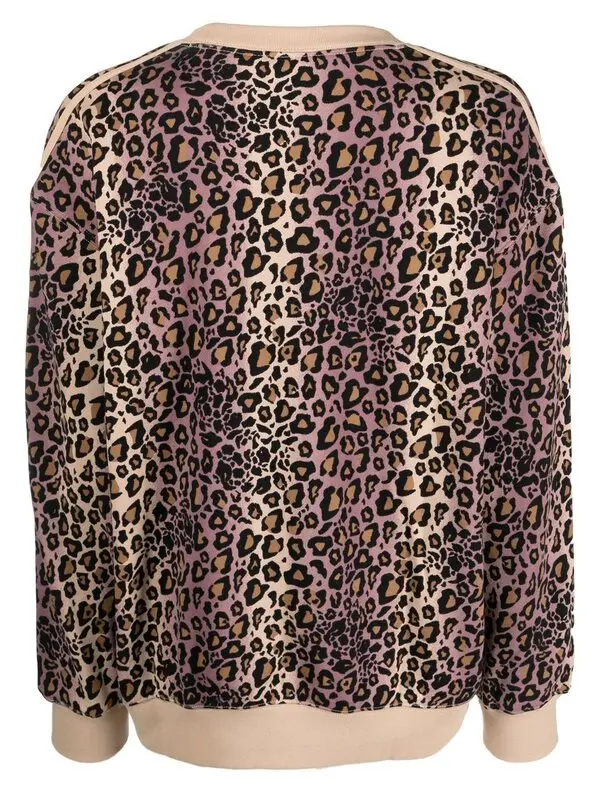 Adidas Leopard-print Crew Neck Jumper