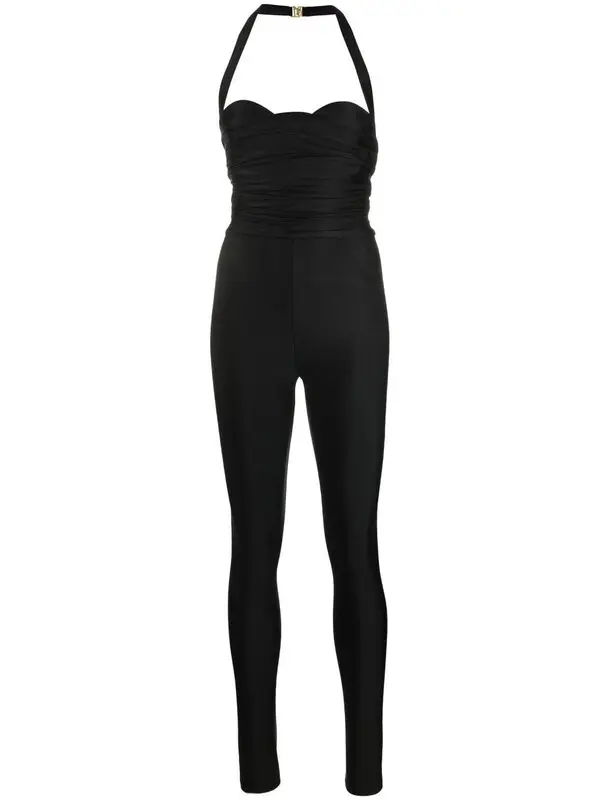 Saint Laurent Ruched Halterneck Jumpsuit