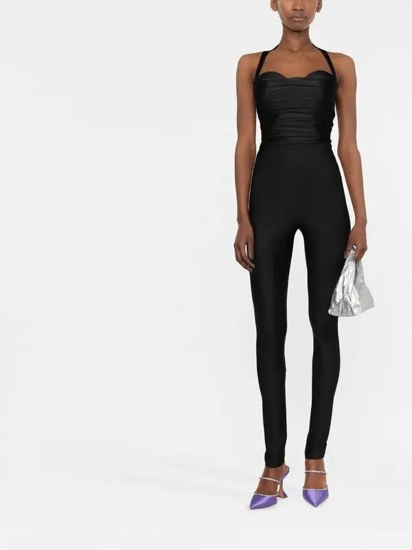 Saint Laurent Ruched Halterneck Jumpsuit