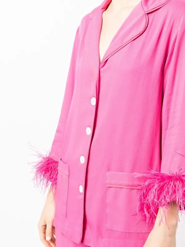 Sleeper Party Feather-trim Pyjama Set