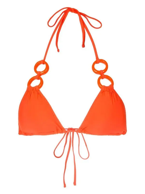 CLUBE BOSSA Lane Triangle Bikini Top - Orange