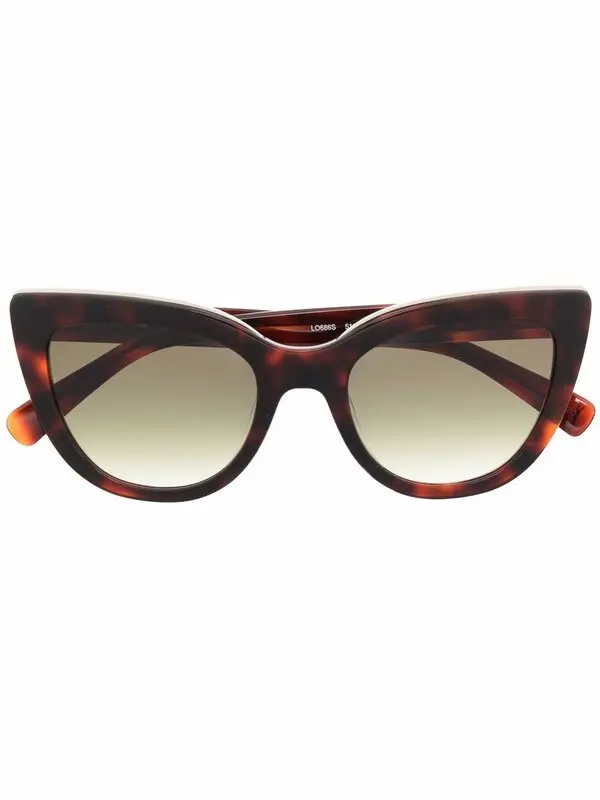 Longchamp Tortoiseshell Cat-eye Sunglasses - Brown