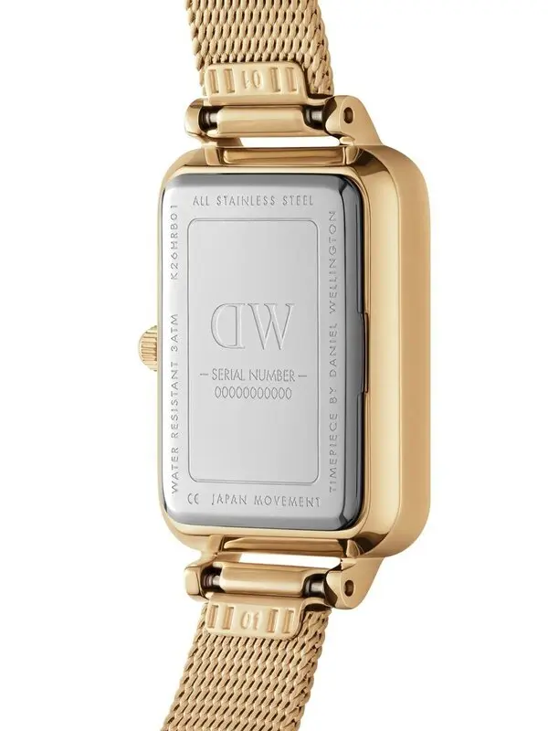 DANIEL WELLINGTON Quadro Lumine Pressed Evergold 26mm - White