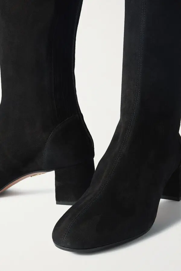 AQUAZZURA Saint Honore Knee High Boots - Black