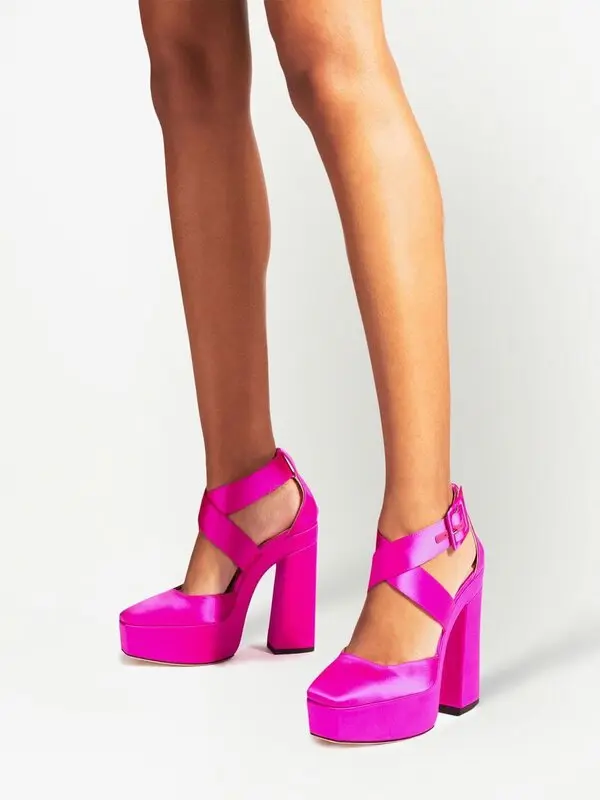 JIMMY CHOO Gian 140mm Platform Pumps - Pink