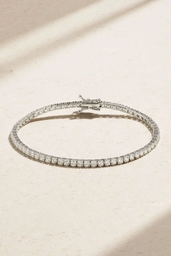 ROXANNE FIRST 14-karat White Gold Diamond Tennis Bracelet