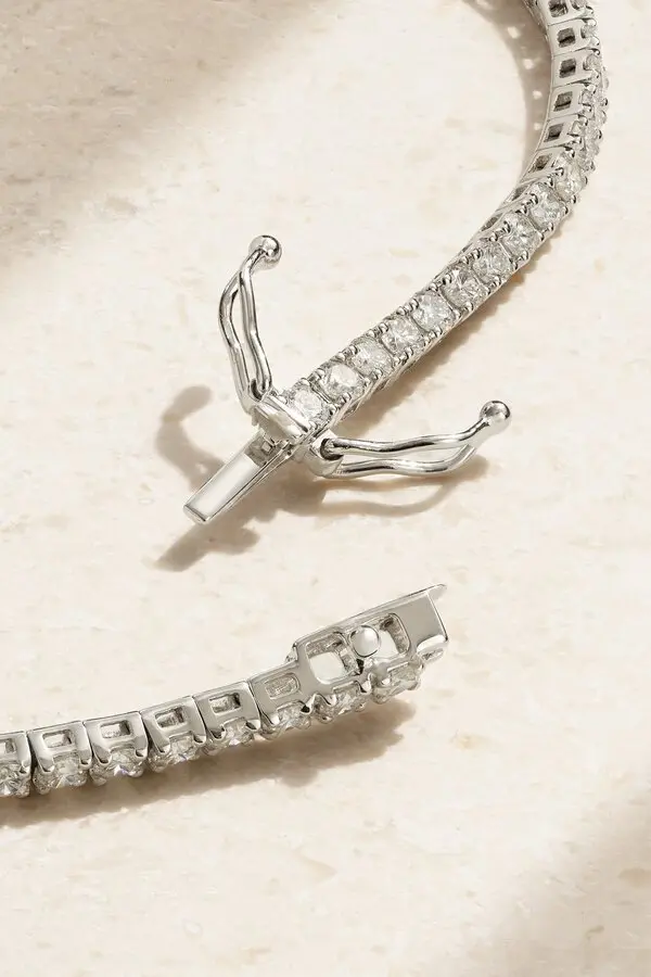 ROXANNE FIRST 14-karat White Gold Diamond Tennis Bracelet