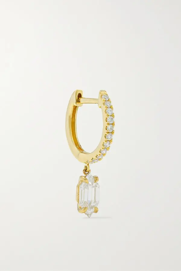 ANITA KO Huggies 18-karat Diamond Single Earring - Gold