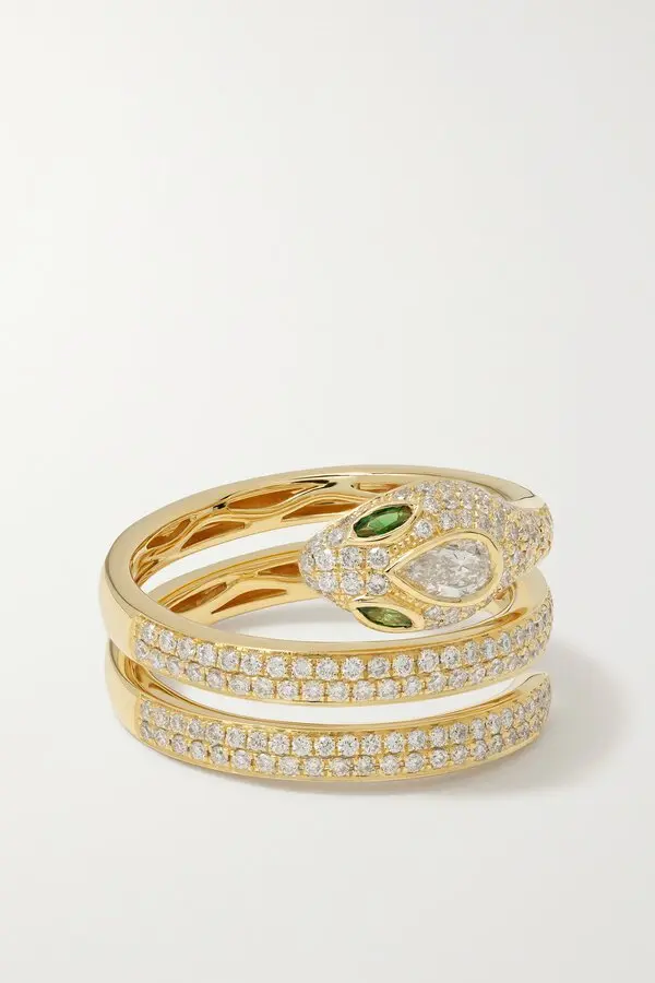 ANITA KO 18-karat Diamond And Emerald Ring - Gold