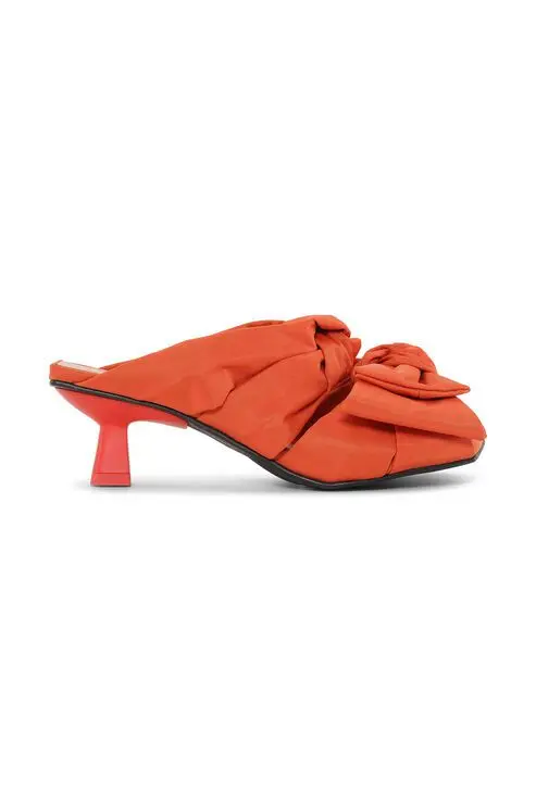 GANNI Soft Bow Kitten Heel Sandals