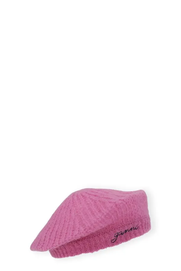 GANNI Mohair Beret - Pink