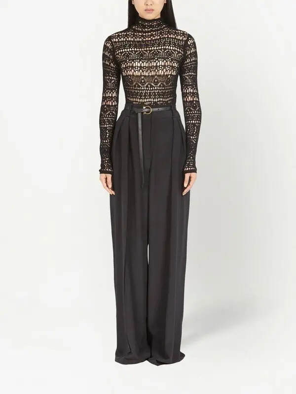 FERRAGAMO Belted Palazzo Trousers
