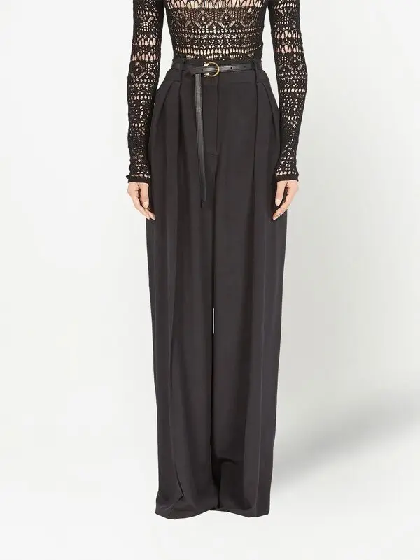 FERRAGAMO Belted Palazzo Trousers