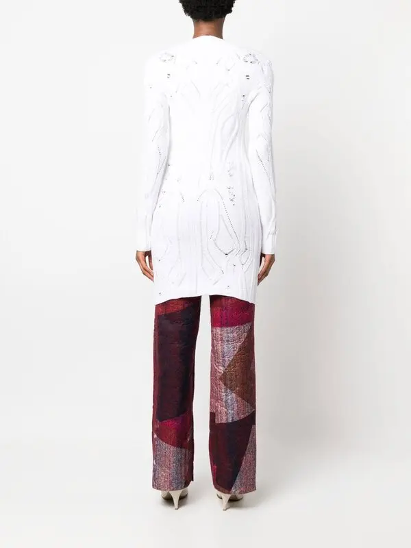 VITELLI Open-knit Long-line Jumper