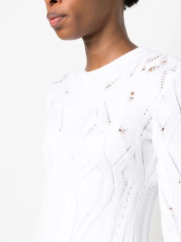 VITELLI Open-knit Long-line Jumper