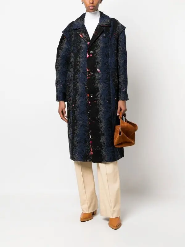 VITELLI Single-breasted Recycled Wool Coat
