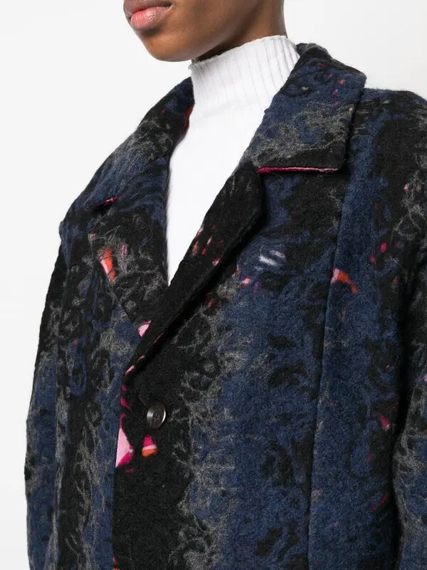 VITELLI Single-breasted Recycled Wool Coat