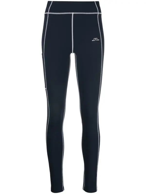 J. Lindeberg Zena Contrast-stitch Leggings - Blue