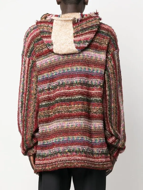 VITELLI Striped Recycled Wool Hoodie