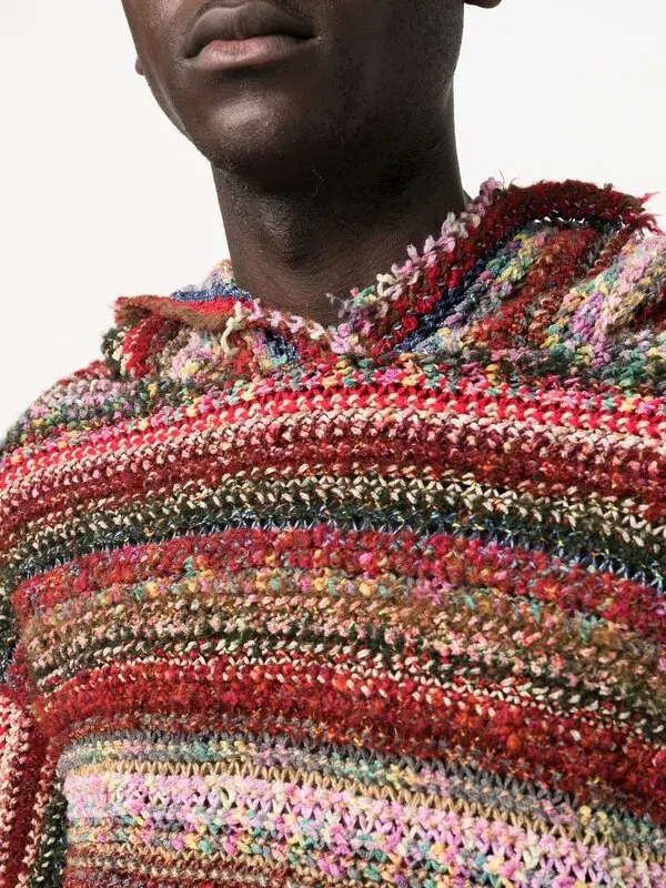 VITELLI Striped Recycled Wool Hoodie