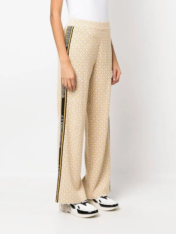 J. Lindeberg Monogram-print Logo-tape Trousers