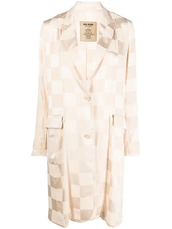 UMA WANG Checkerboard-print Shirt Jacket
