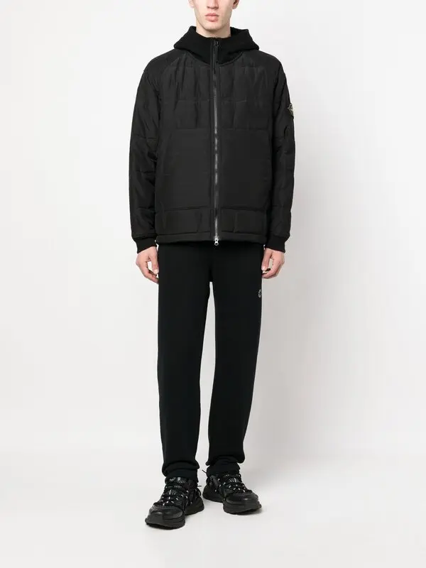 Stone Island Padded Zip-up Jacket - Black