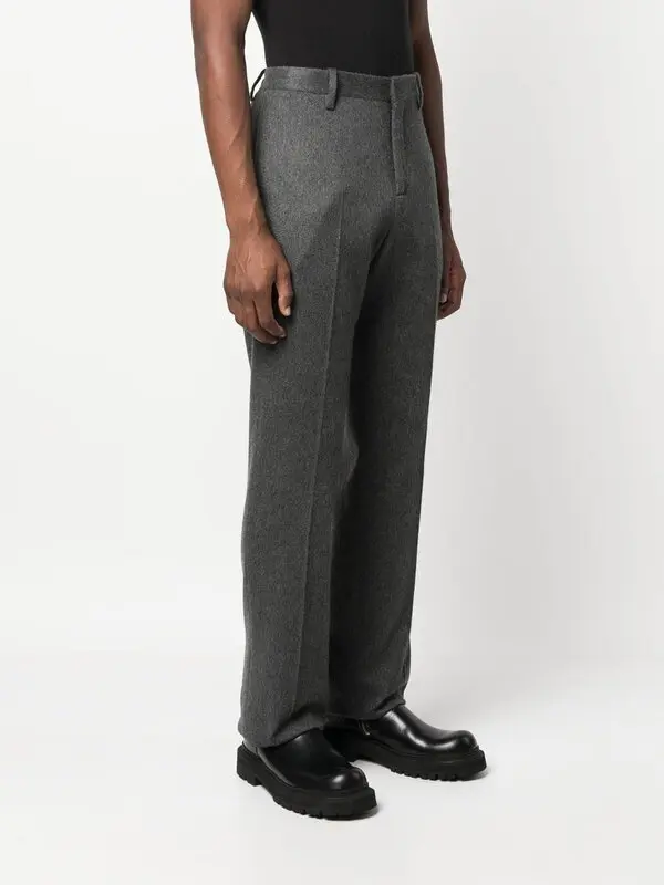 Off-White Straight-leg Trousers - Grey