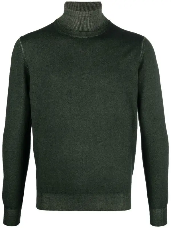 DELL'OGLIO Roll-neck Jumper - Green