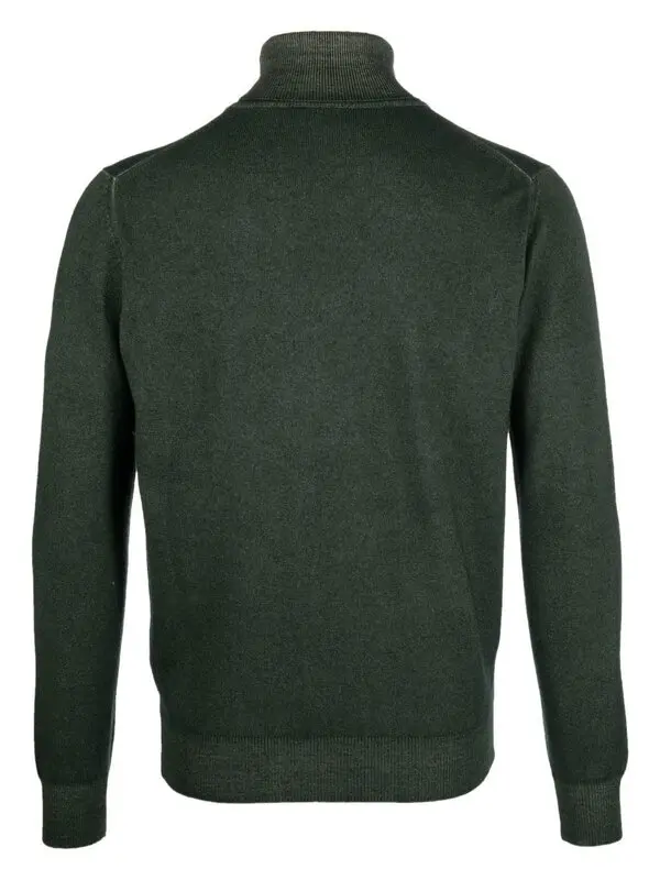 DELL'OGLIO Roll-neck Jumper - Green
