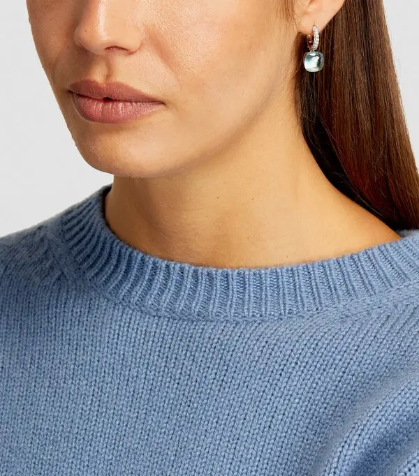 Pomellato Rose Gold, Diamond And Topaz Nudo Earrings