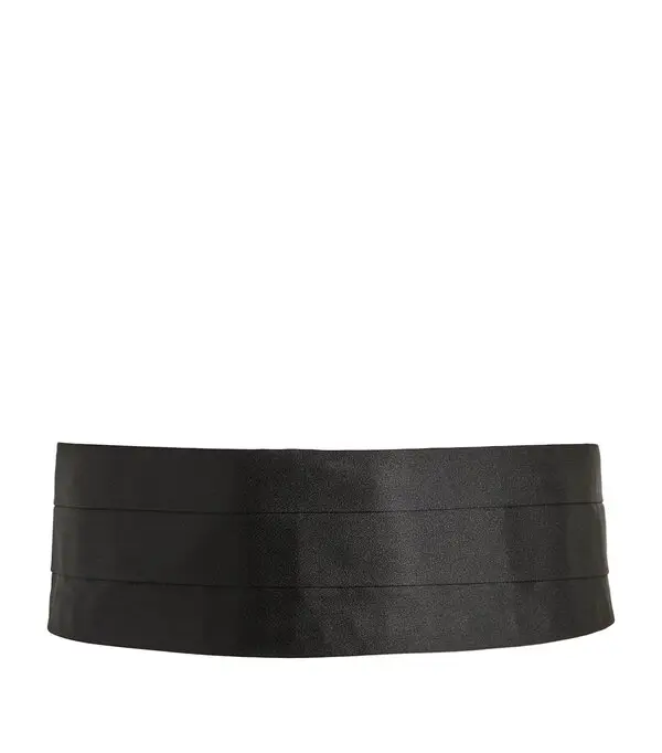 Canali Silk Cummerbund - Black