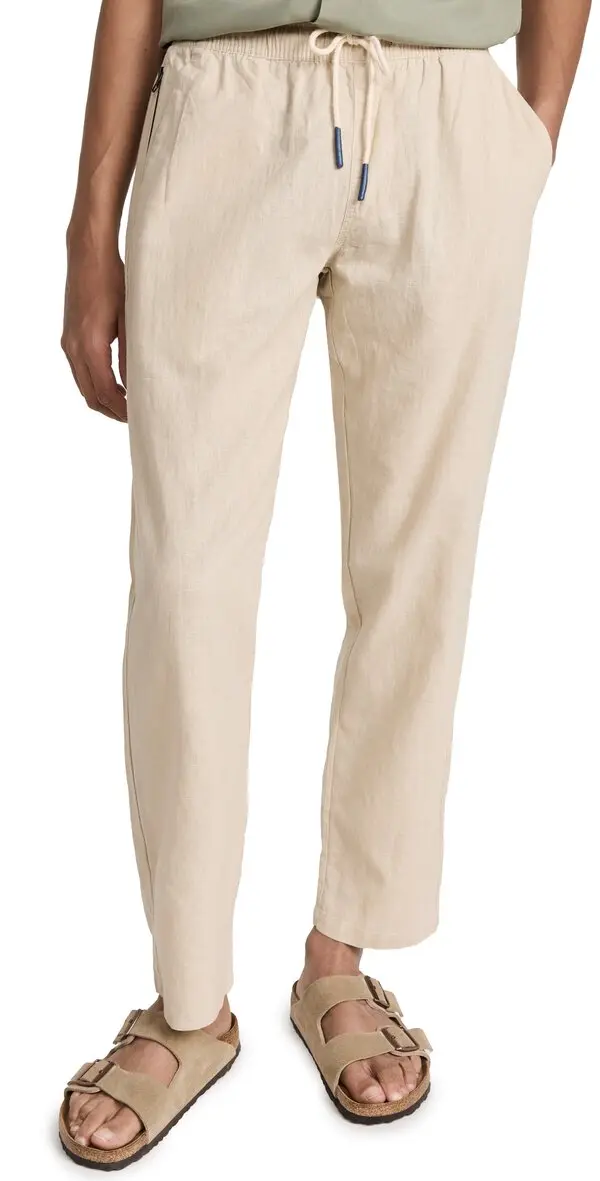 Oas Linen Blend Pants - Beige