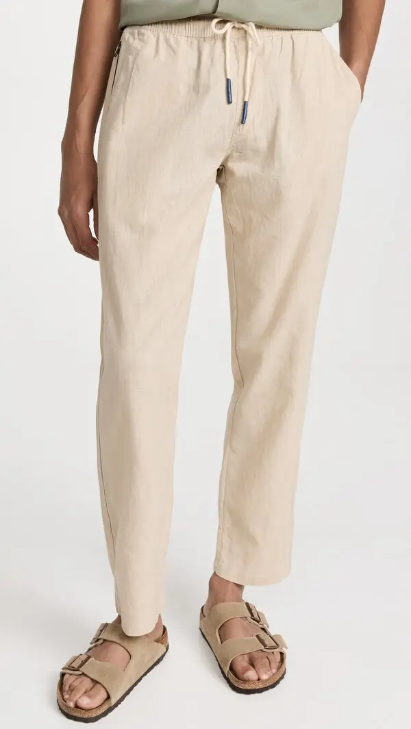 Oas Linen Blend Pants - Beige
