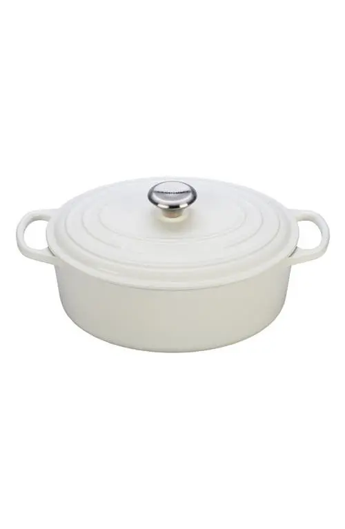 LE CREUSET Signature 5 Quart Oval Enamel Cast Iron French/dutch Oven - White