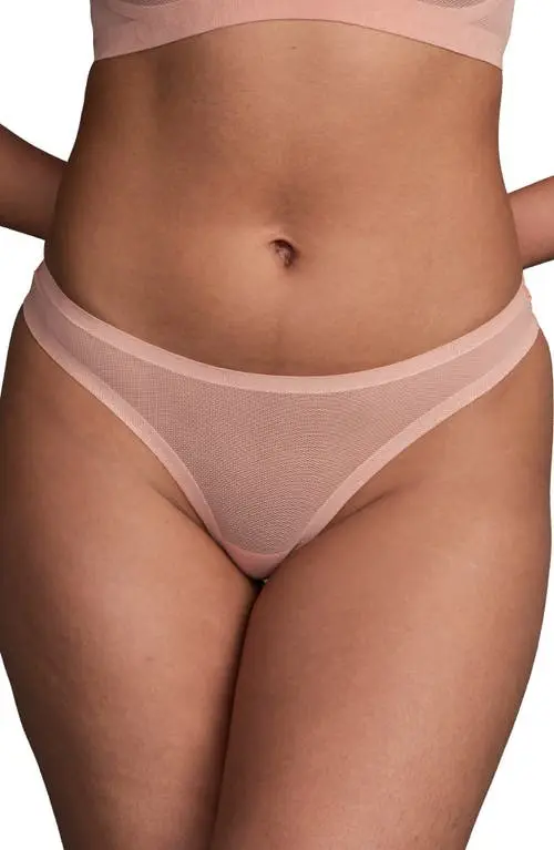 EBY 2-pack Sheer Thongs - Coral Pink