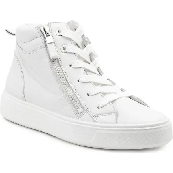ARA Camden High-top Sneaker - White Calf