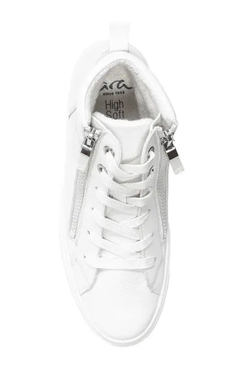 ARA Camden High-top Sneaker - White Calf