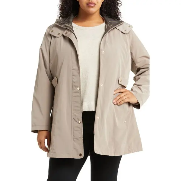Gallery Water-resistant Rain Jacket - Taupe