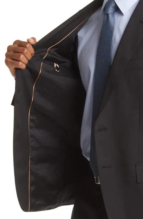 BOSS Huge Solid Wool Suit - Blk