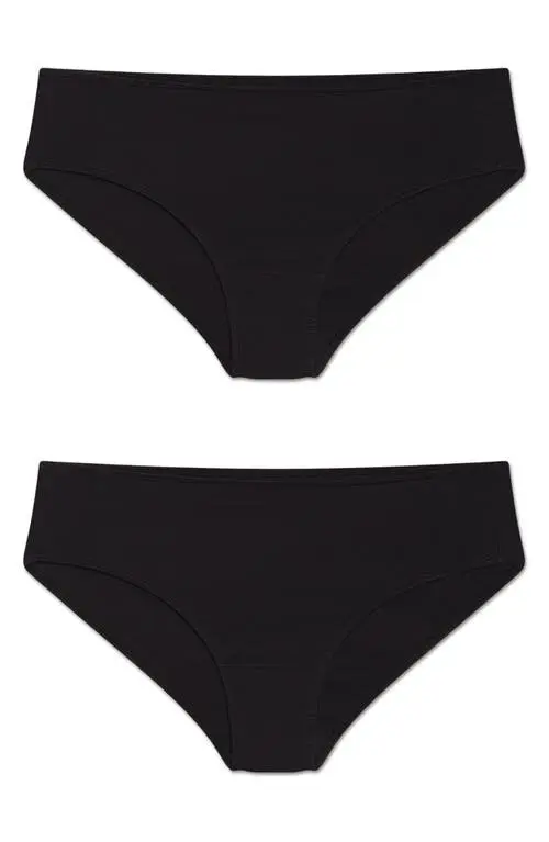 KENT 2-pack Compostable Organic Cotton Hipster Briefs - Black