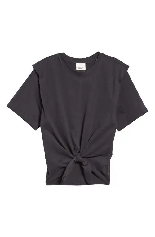 Isabel Marant Zelikia Modern Tie Front Cotton Jersey Top